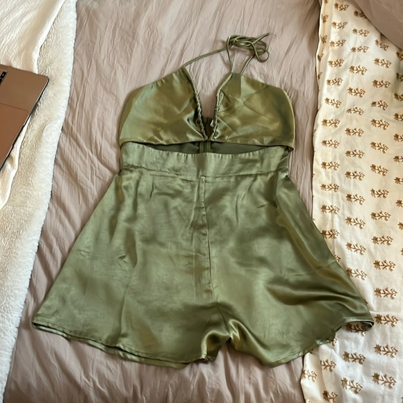 Princess Polly | Dresses | Princess Polly Green Cutout Romper | Poshmark